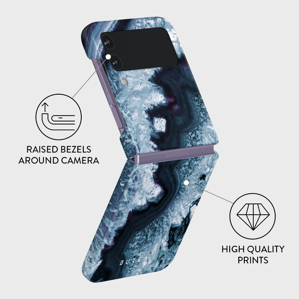 Frozen Lake - Gray Marble Samsung Galaxy Z Flip 4 Case | BURGA