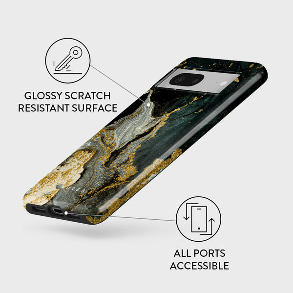 Northern Lights - Marble Google Pixel 7a Case | BURGA