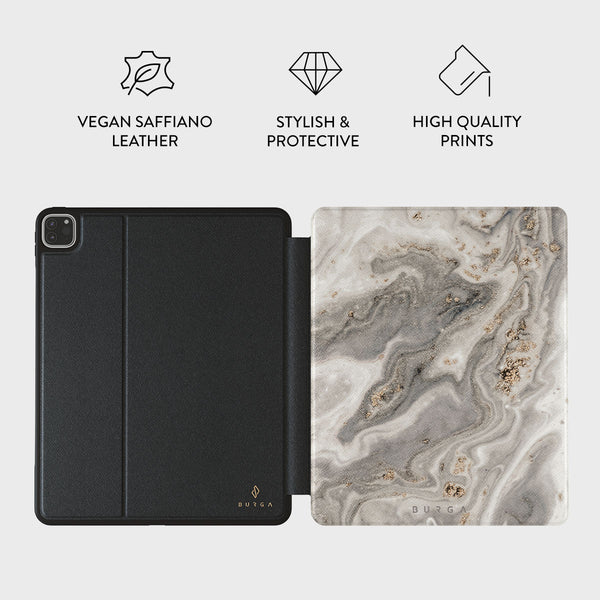 Snowstorm - Grey Marble iPad Pro 11 (4th/3rd Gen) Case | BURGA