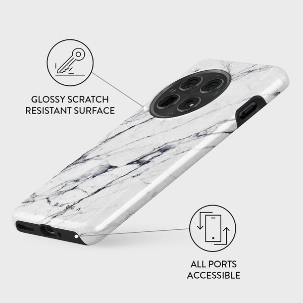 Satin White - Marble OnePlus 12 Case | BURGA