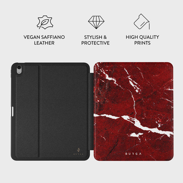 Iconic Red Ruby - Marble iPad Air 13 (6th Gen) Case | BURGA