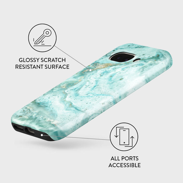 Uluwatu Waves - Teal Google Pixel 9a Case | BURGA