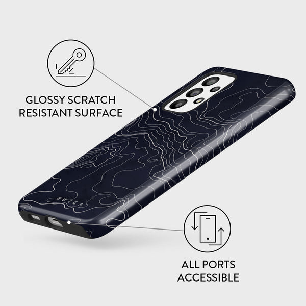 Drifting Shores - Line Art Samsung Galaxy A73 Case | BURGA