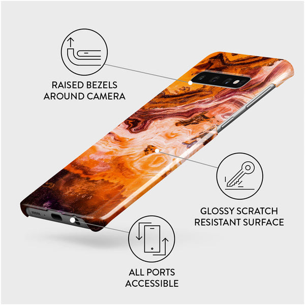 Pumpkin Spice - Orange Samsung Galaxy S10 4G Case | BURGA